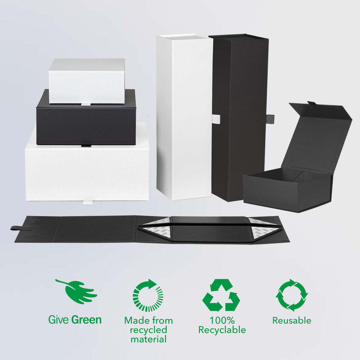 Geneva ECO-Lux Collapsible Magnetic Gift Boxes – Luv2Pak