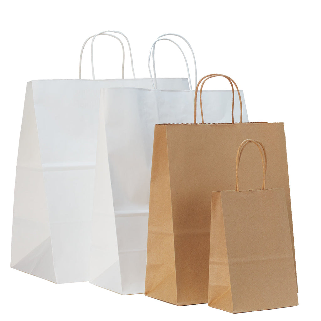 Paper Shoppers - Made in Mexico, Europe & U.S. - White Kraft & Recycle ...